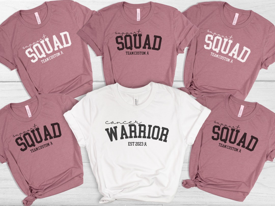 Custom Childhood Cancer Support Squad Cancer Group Team T-shirt Custom ...