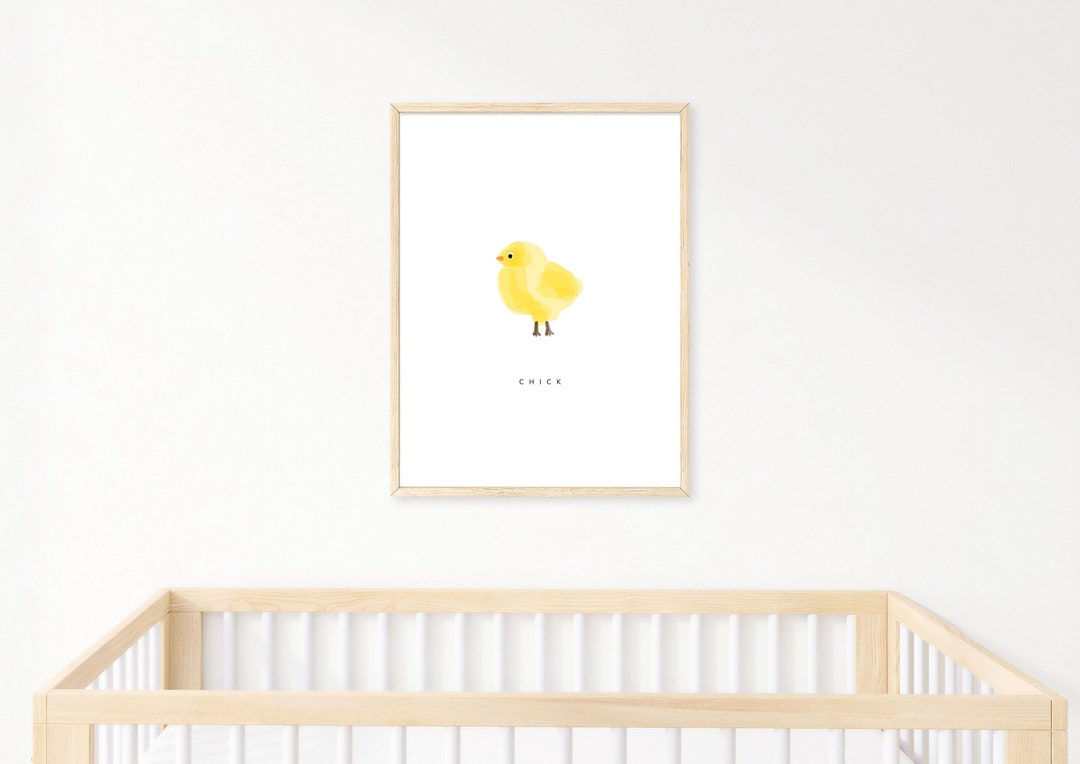 Kids Baby Chick Print A3 Digital Download Animal Wall Art - Etsy