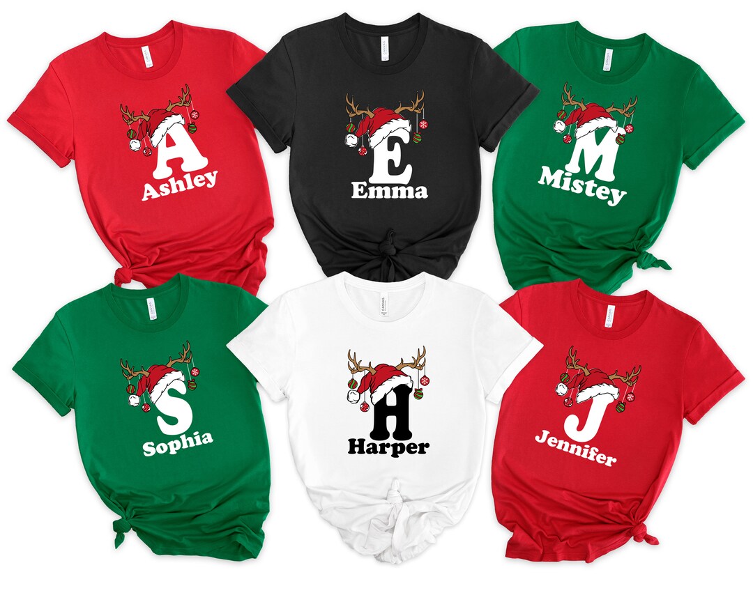 Custom Christmas Shirt With Name Shirt, Personalized Christmas Family ...