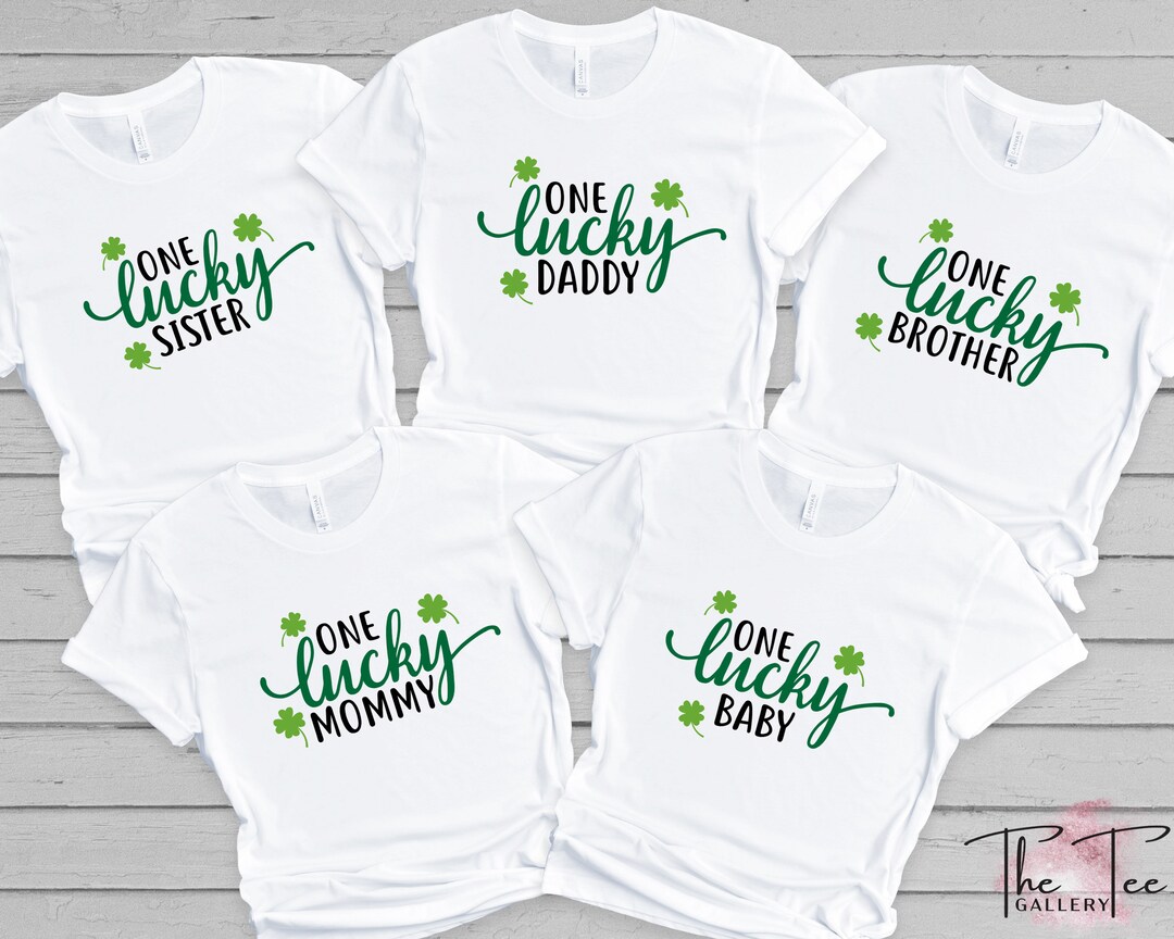 One Lucky Family Shirts, Patrick Day Family Shirt, Gift for Parents, St ...