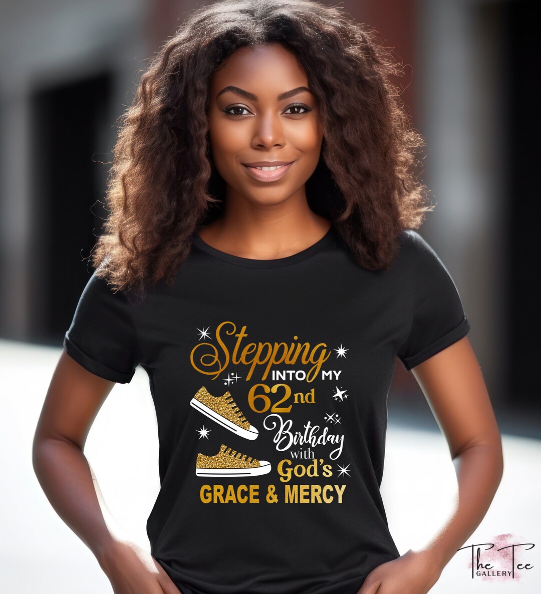 Stepping Into My 62nd With God's Grace and Mercy Shirt, 62nd Birthday ...