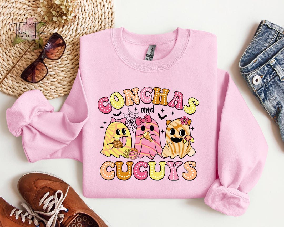 Conchas and Cucuys Sweatshirts, Cute Ghost Sweatshirt, Mexican ...