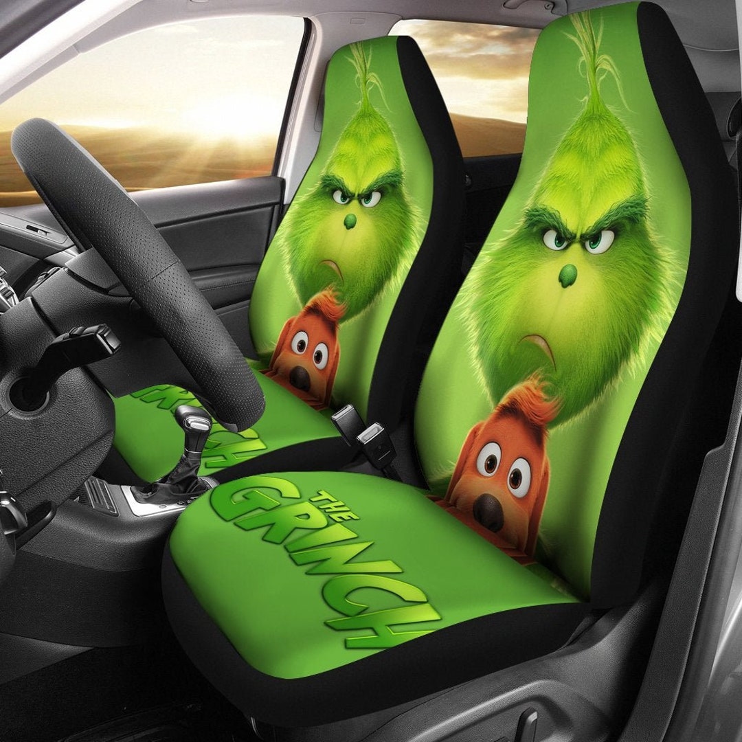Grinch 3D All Over Print Car Seat Cover, Cartoon Art Inspired Seat ...
