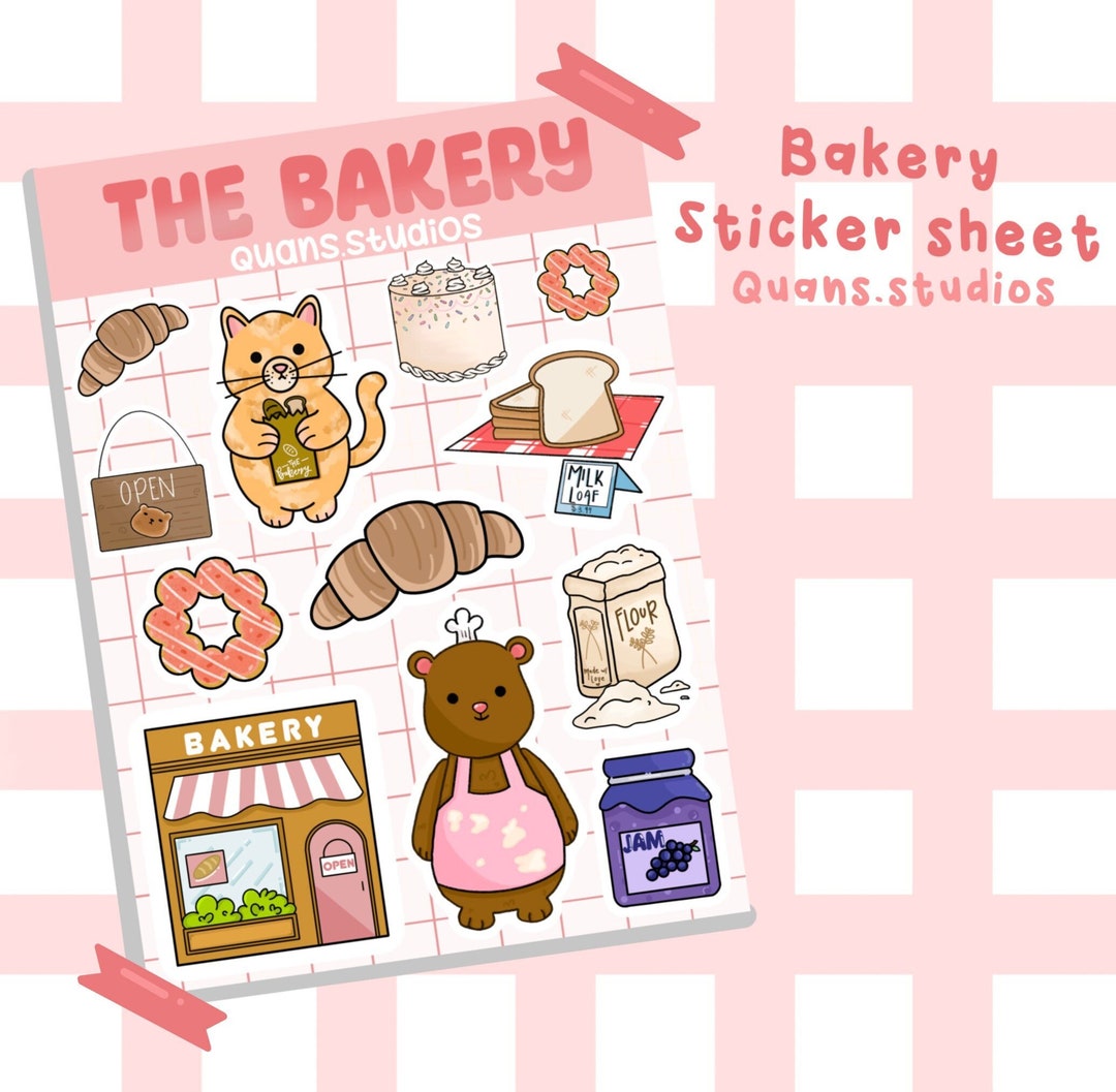 Bakery Shop Sticker Sheet L Cute Planner, Bullet Journal, Scrapbooking ...