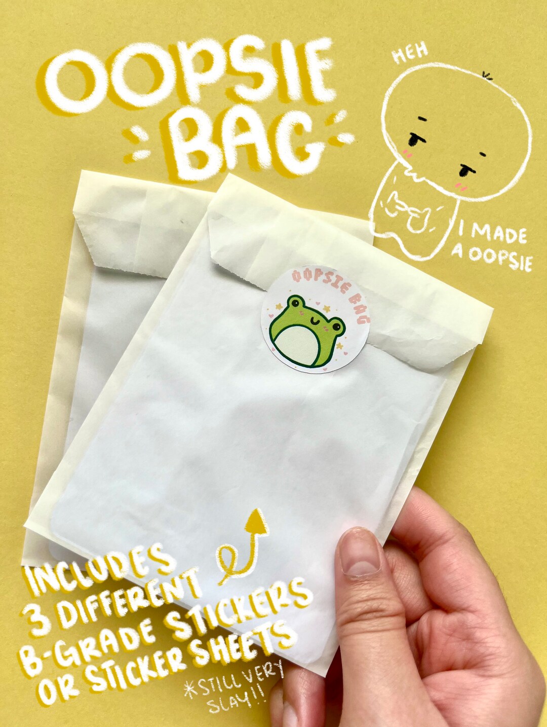 Sticker Oopsie Mystery Bag (b-graded Sticker Pack) - Etsy