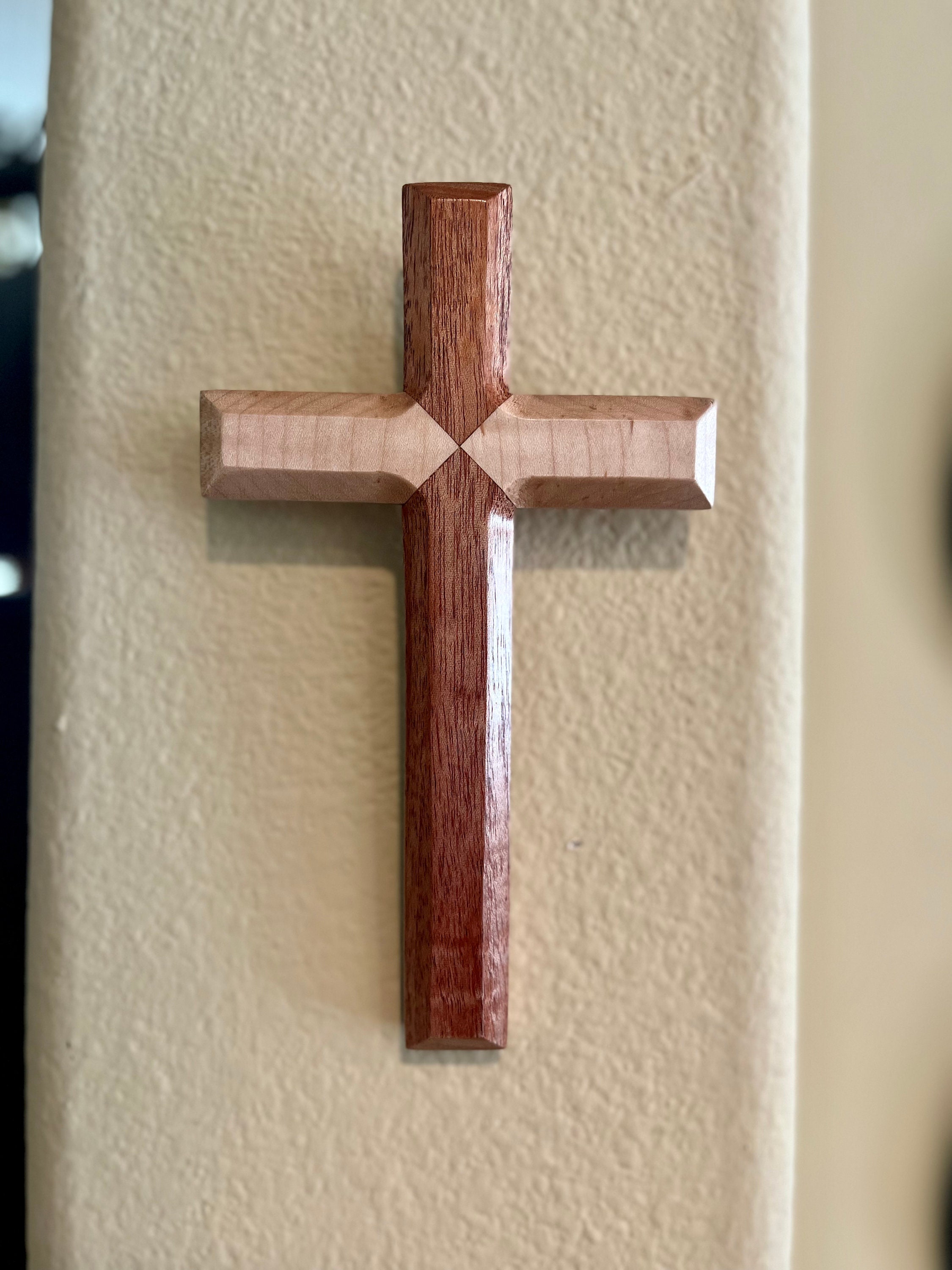 Wooden Cross/crucifix/maple Cross - Etsy