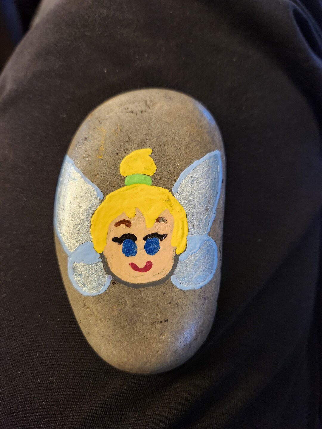 Tinkerbell Emoji Painted Rock - Etsy