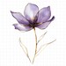 56 Lavender and Gold Abstract Flowers Clipart, Watercolor Floral PNG ...