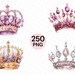 Watercolor Crown Clipart Bundle - King, Queen, Princess, Gold, Royal ...
