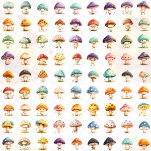 165 Cute Mushroom Clipart - Kawaii & Cartoon Toadstool PNG | Fungi ...