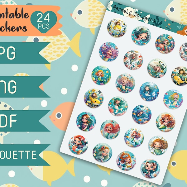 Mermaid Stickers - Etsy