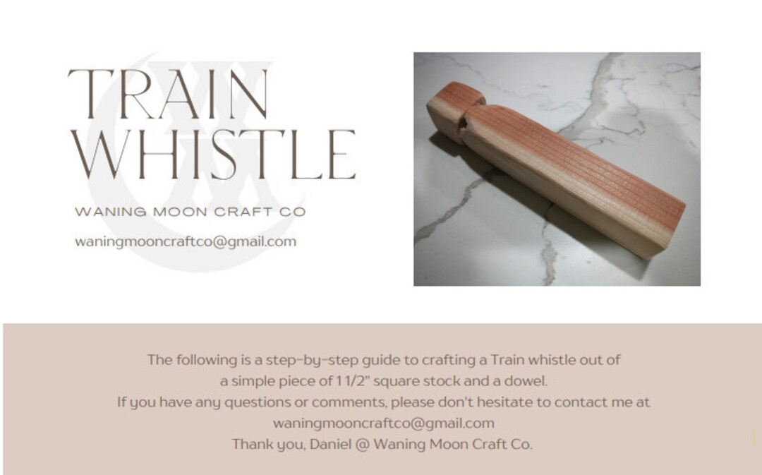 Nostalgic Train Whistle Woodworking Plans - Etsy