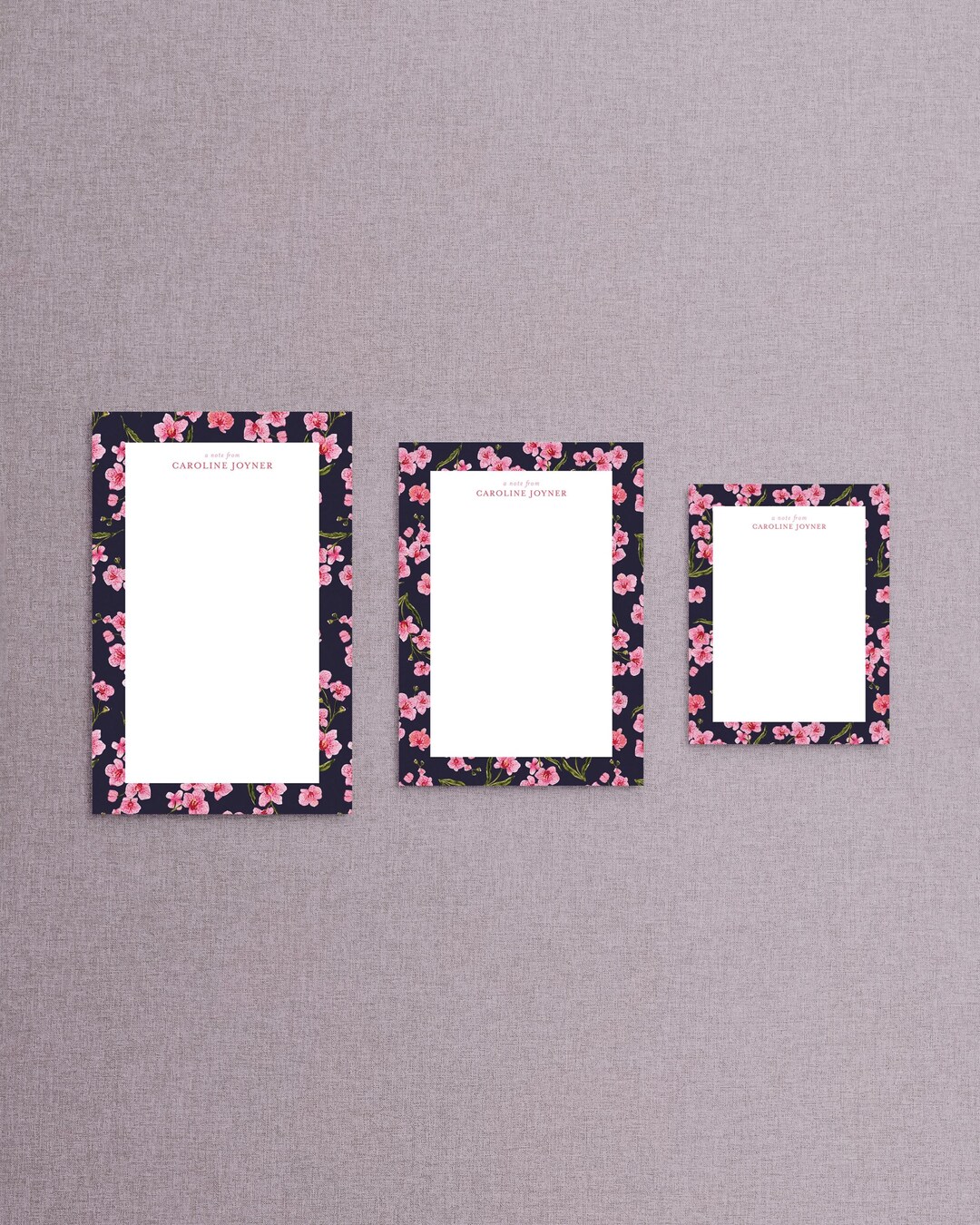 Personalized Watercolor Orchid Notepad, Custom Notepads, Custom ...