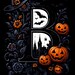 Halloween Alphabet Clipart Bundle: Witch Hat, Pumpkins, Floral Letters ...