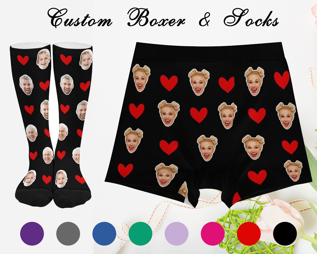 Custom Men Boxer Briefs & Socks Custom Underwear Men - Etsy