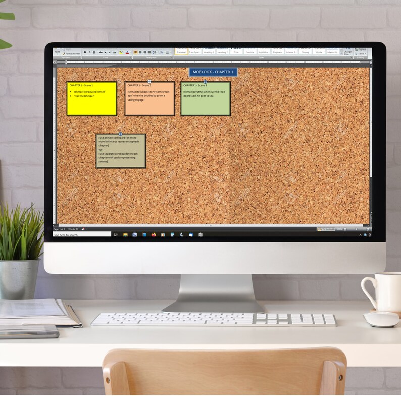 The Writer's Cork Board Virtual Digital Cork Board for Authors, Writers ...