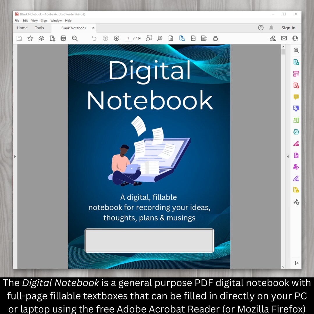 Digital Notebook - PDF Fillable General Purpose Digital Notebook for PC ...