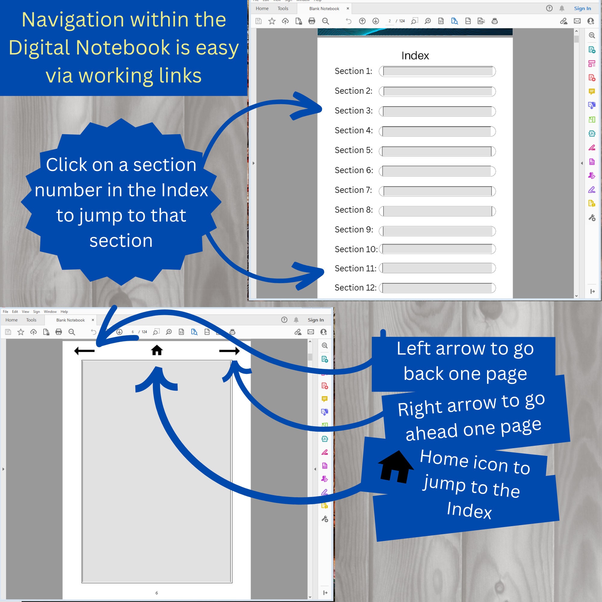 Digital Notebook - PDF Fillable General Purpose Digital Notebook for PC ...
