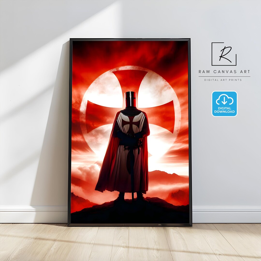 Templar Warrior Digital Art Knights Templar, King Arthur, Medieval ...