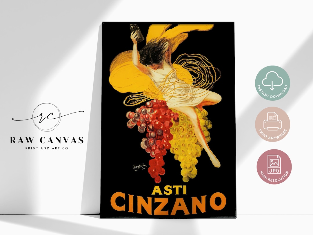 Cinzano Wall Art, Italian Bar Art Poster: Vintage Mid-century Print ...