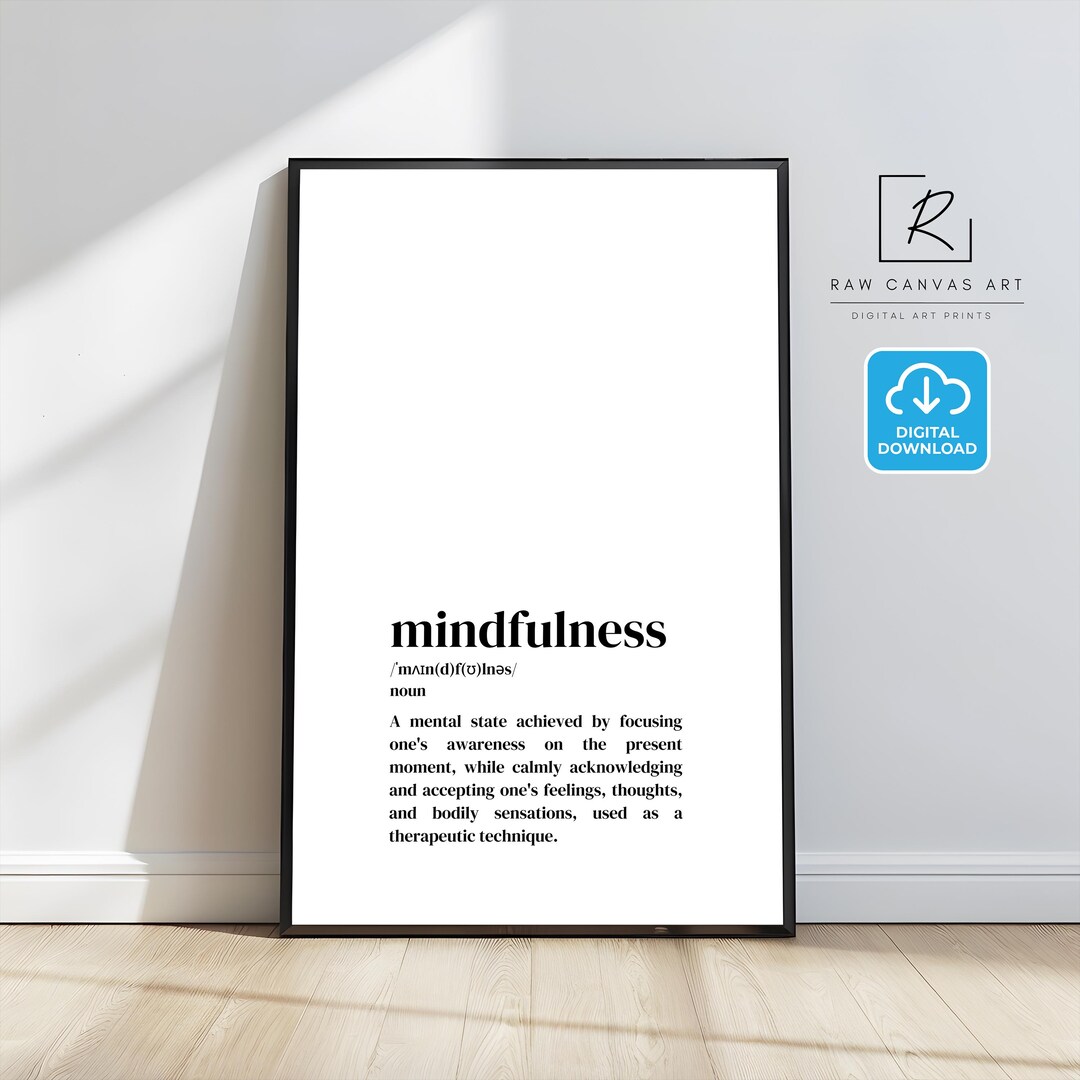 Mindfulness Digital Wall Art Minimalist Prints, Motivation Poster ...