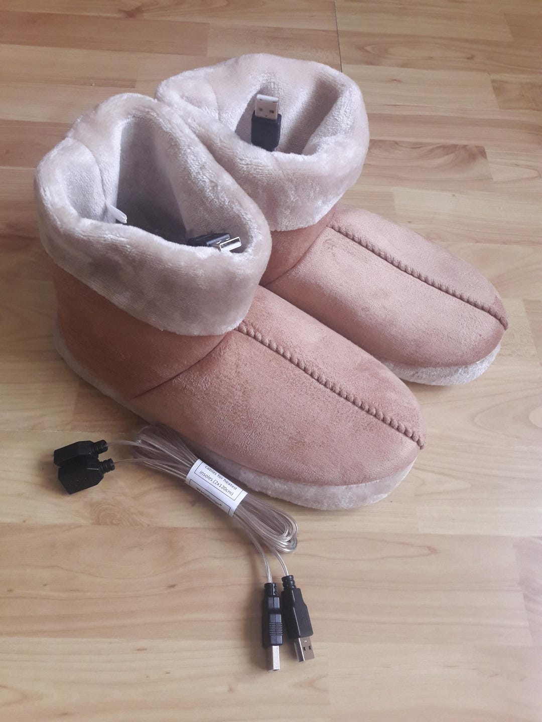 USB Heated Slippers: Soothing Foot Warmers With Extension Cable - Etsy