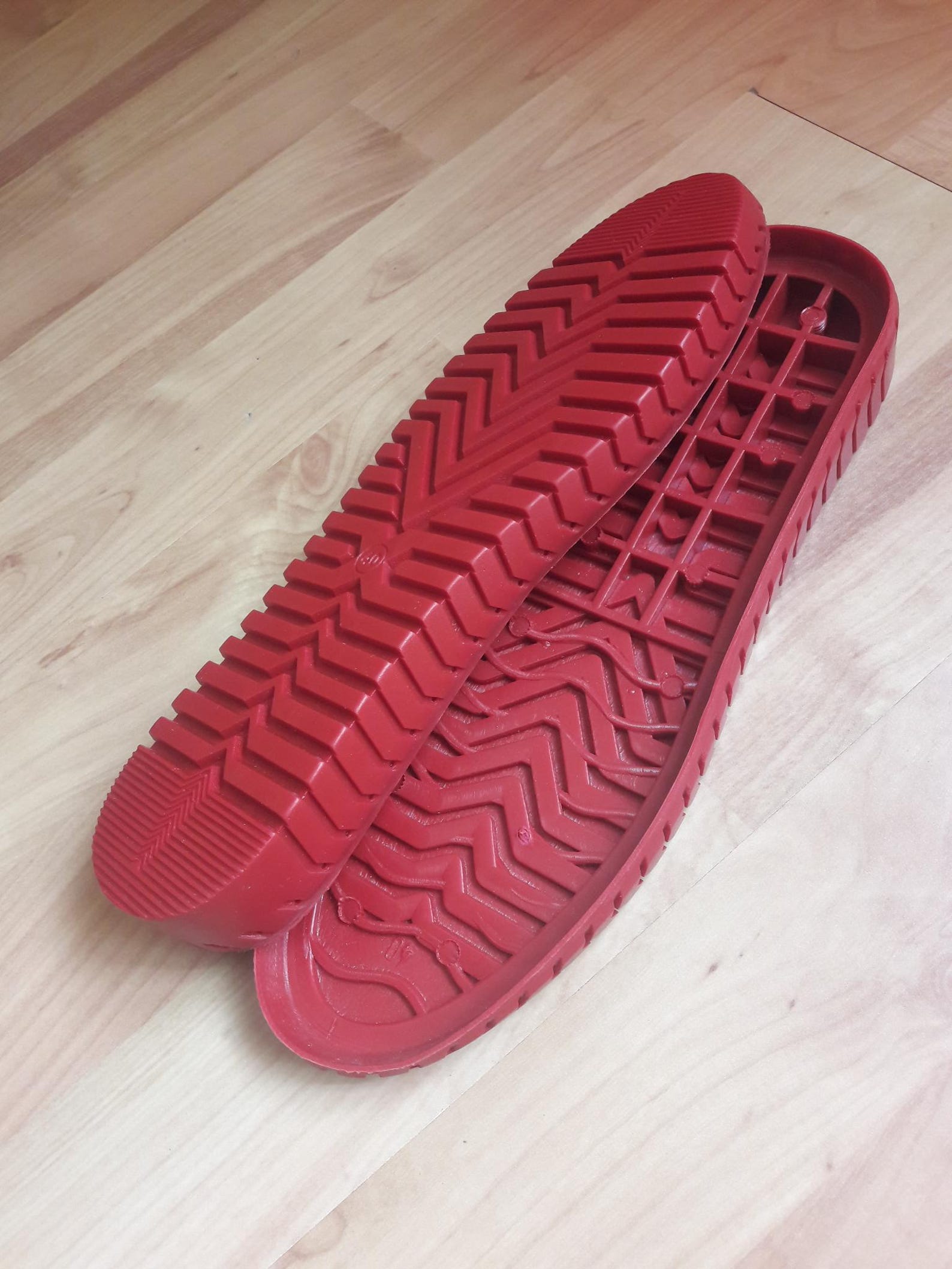 Perforated Red Rubber Soles With Insoles Option, DIY Shoe Sole for ...