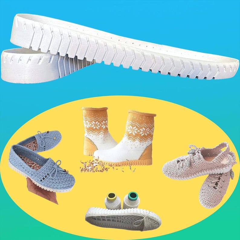 Perforated Sneaker Soles: Crochet DIY Shoes & Slippers - Etsy