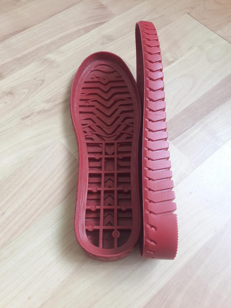 Perforated Red Rubber Soles With Insoles Option, DIY Shoe Sole for ...