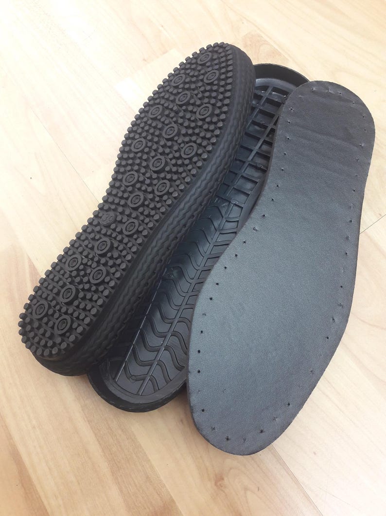 Crochet Shoe Soles: Rubber Outsole With Foam Insole, Pre-punched - Etsy