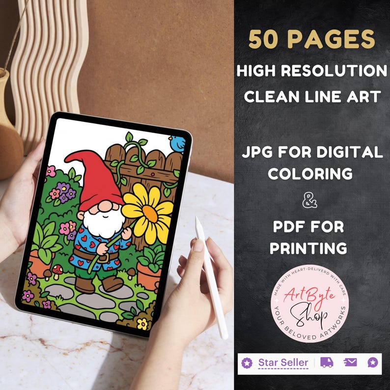 50 Bold and Easy Coloring Book, Chunky Cottage Garden Coloring Pages ...