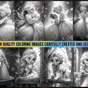 Fairy Tales Princesses - 30 Enchanting Coloring Pages for Adults and ...