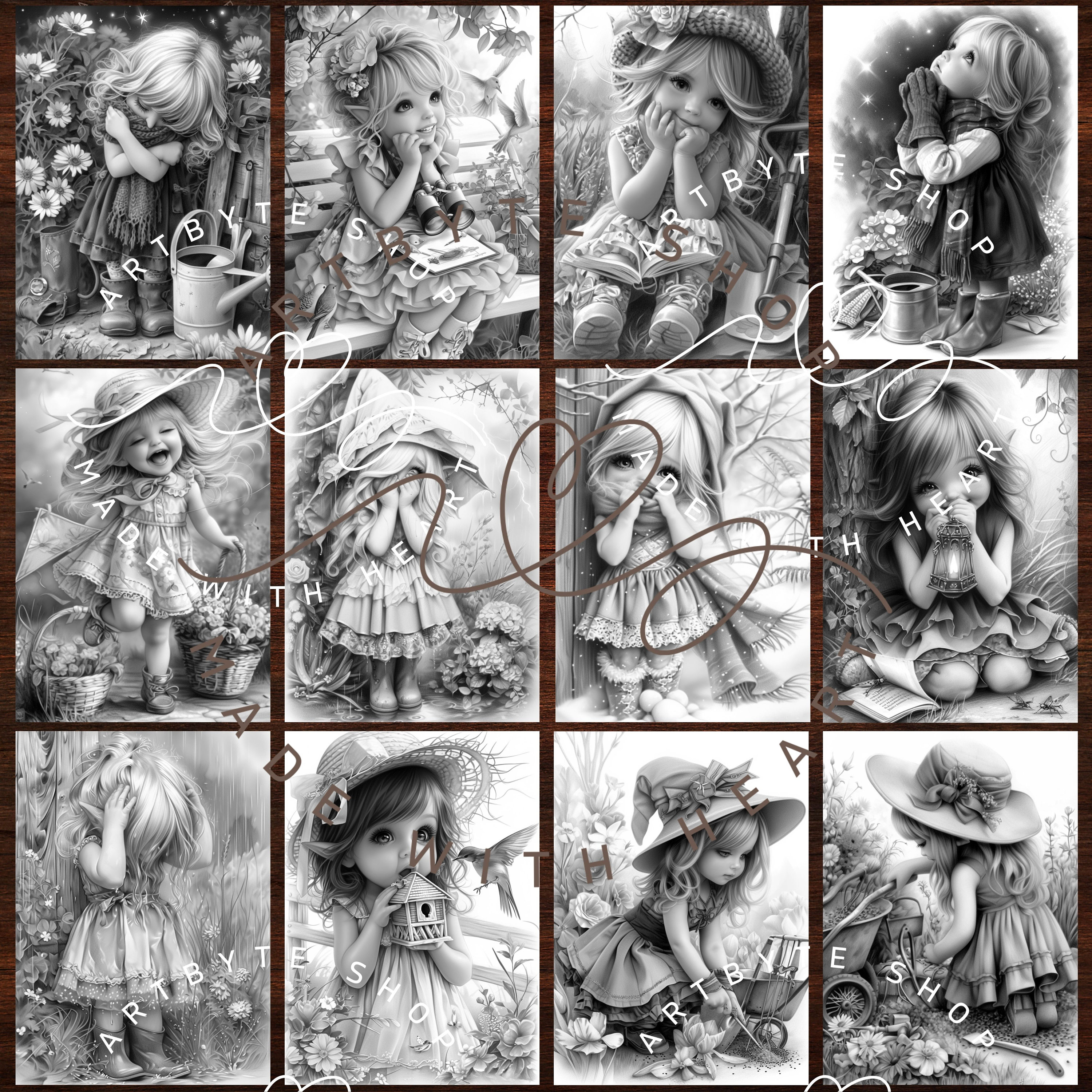 Garden Gnome 5: Gnome Emotions - 65 Coloring Pages for Adults and Kids ...