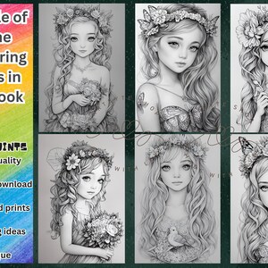 26 Whimsical Woodland Fairy Girls Coloring Pages+ 52 Coloring Ideas ...
