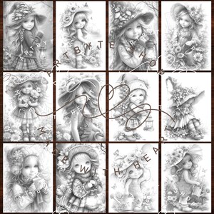 Garden Gnome 2: Cute Flower Gnomes - 60 Coloring Pages for Adults and ...