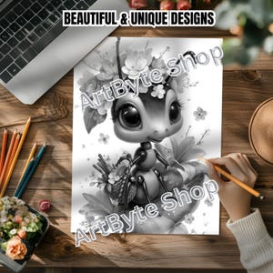 Adorable Garden Bugs 6: 75 Coloring Pages for Adults and Kids Instant ...