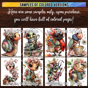 Adorable Garden Bugs 6: 75 Coloring Pages for Adults and Kids Instant ...