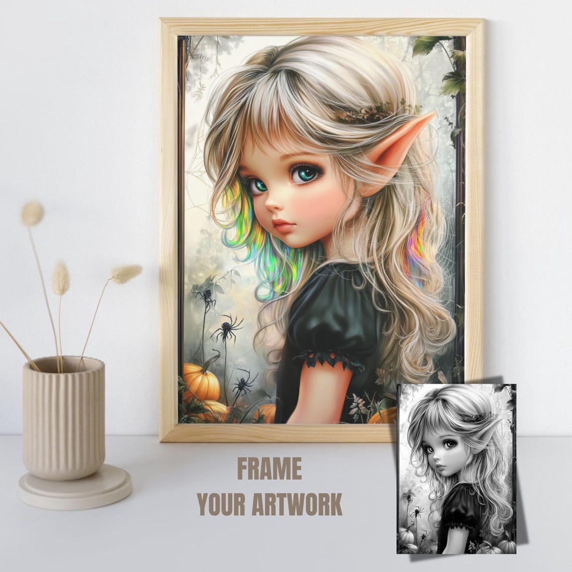 Cute Halloween Gnomes: 80 Coloring Pages for Adults and Kids Instant ...