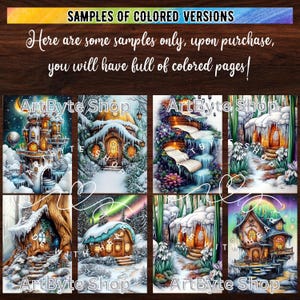 Fantasy Houses in Frosted: 115 Coloring Pages for Adults and Kids ...