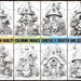 50 Whimsical Gnome Homes Coloring Pages for Kids and Adults - Instant ...