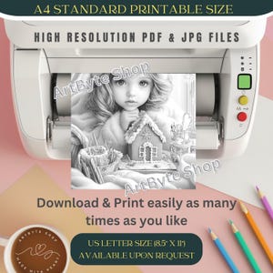 Darling Christmas Girls: 120 Coloring Pages for Adults and Kids Instant ...