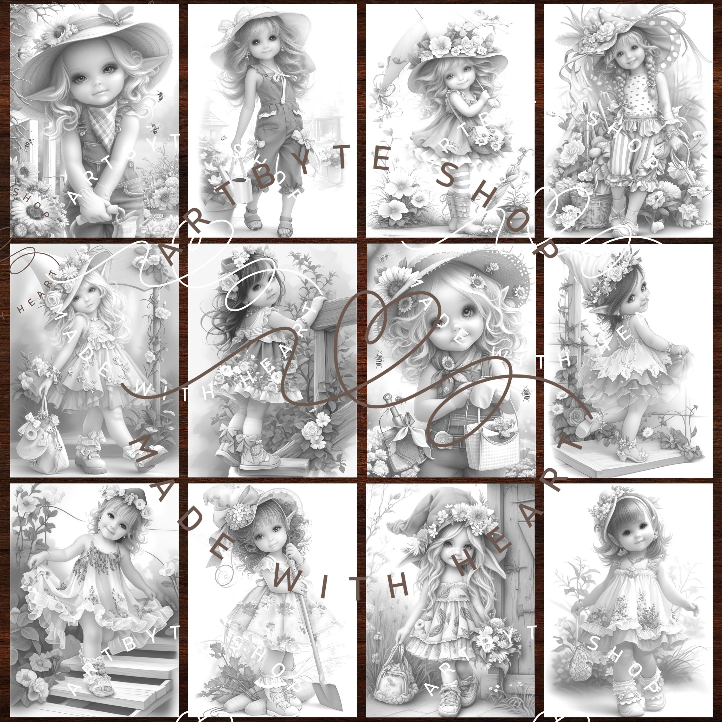 Garden Gnome 3: Fashionable Gnomes - 80 Coloring Pages for Adults and ...
