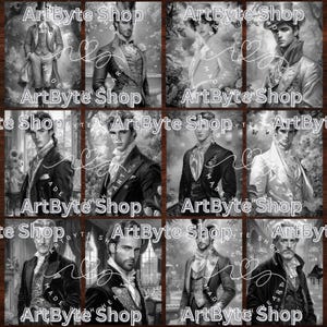 Victorian Gentlemen Portraits: 90 Coloring Pages for Adults and Kids ...