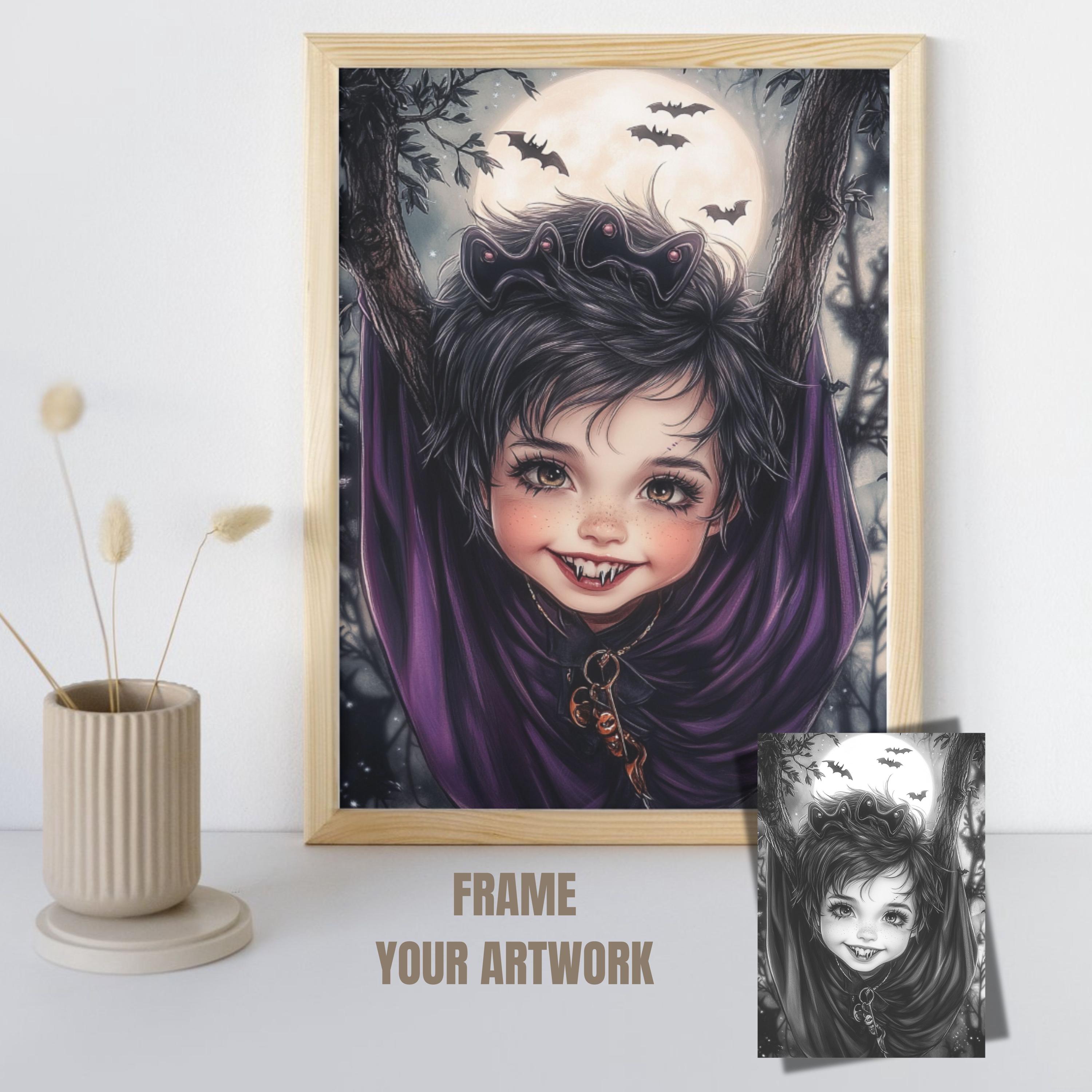 Spooky Halloween Book 1: 105 Coloring Pages for Adults and Kids Instant ...