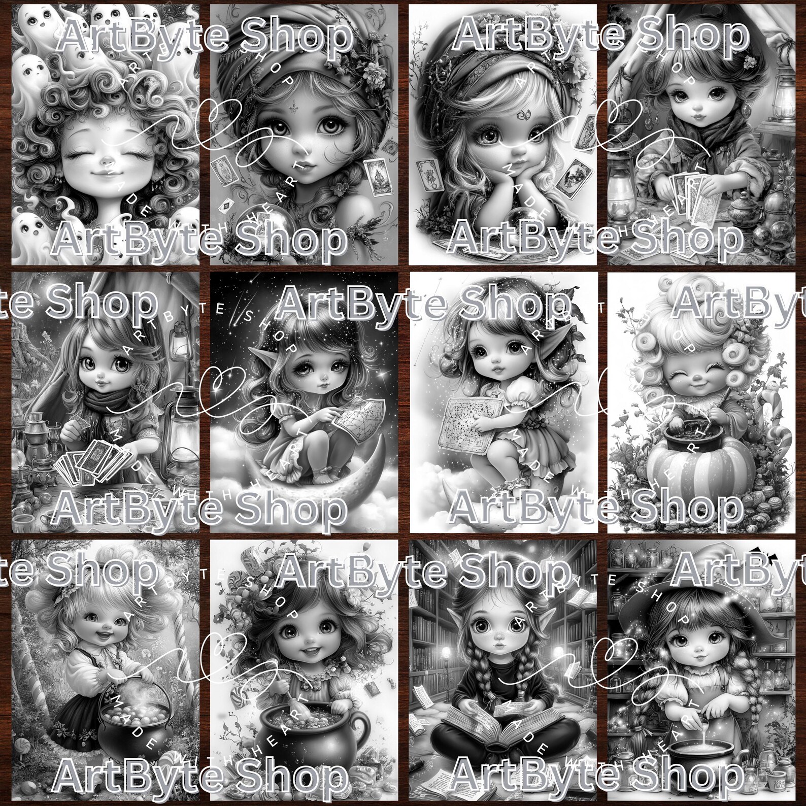 Cute Halloween Gnomes: 80 Coloring Pages for Adults and Kids Instant ...