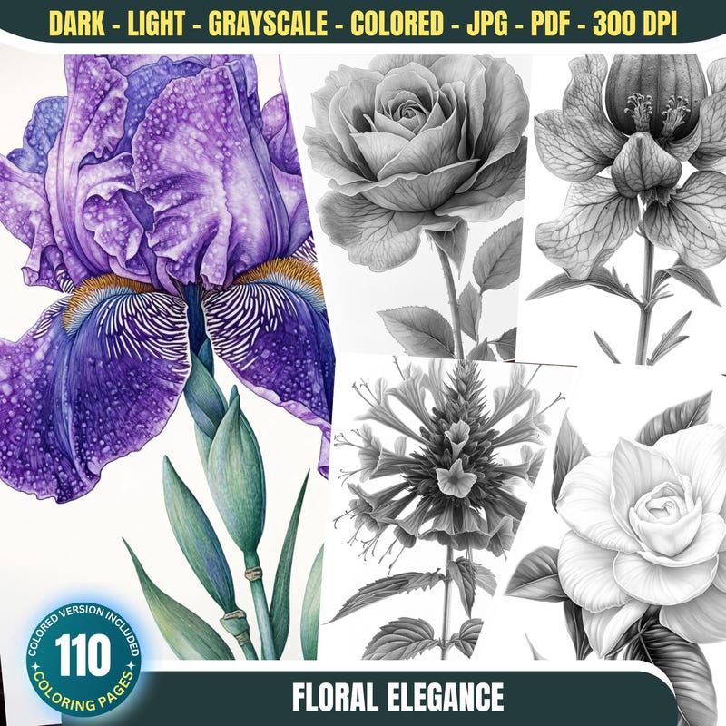 Lilac Coloring Page - Etsy