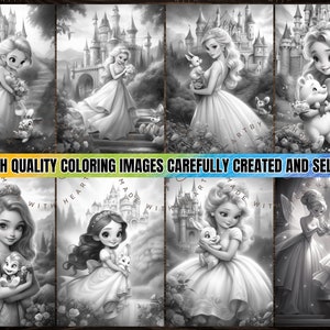 Fairy Tales Princesses - 30 Enchanting Coloring Pages for Adults and ...