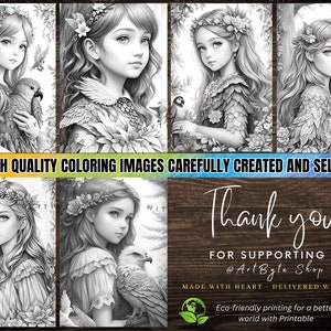 30 Whimsical Woodland Fairy Girls (book 2) Coloring Pages+30 Coloring ...