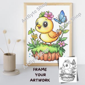 Bold and Easy Cute Kawaii Spring Coloring Book: 100 Coloring Pages for ...