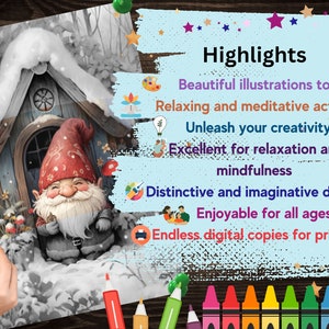 50 Whimsical Gnome Homes Coloring Pages for Kids and Adults - Instant ...